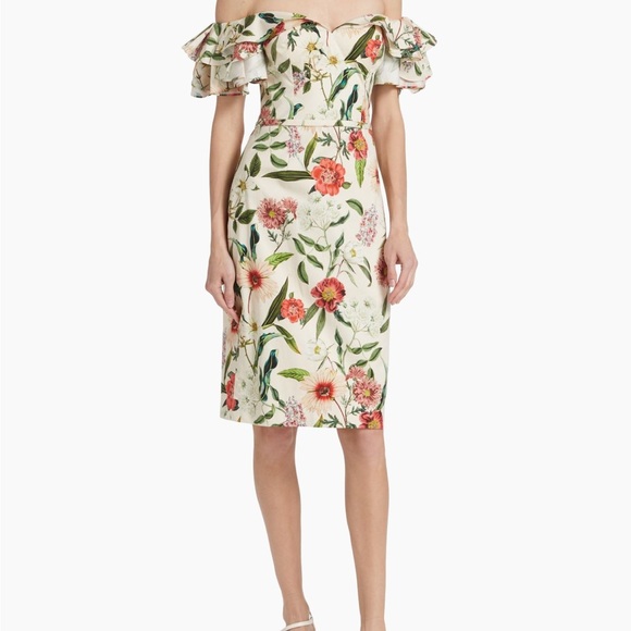 Teri Jon | Dresses | Teri Jon By Rickie Freeman Floral Off The Shoulder ...